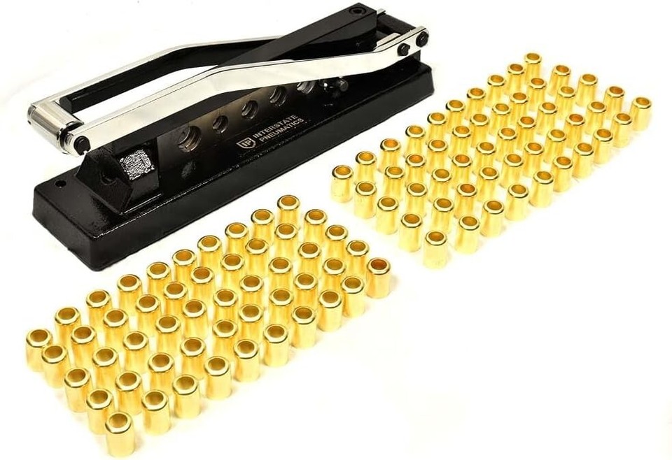 Heavy Duty Bench Hose Ferrule Crimper Crimping Tool 5 Dies W 50 ...