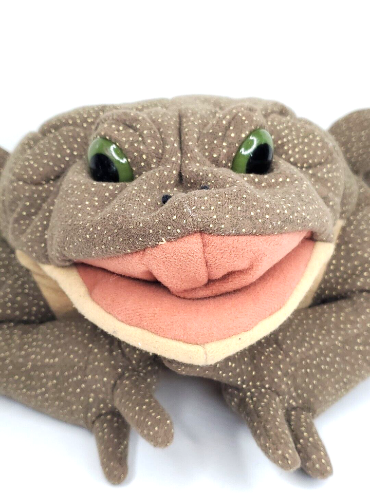 Folkmanis Folktails Full Body Hand Puppet Toad Frog Olive Green Large ...