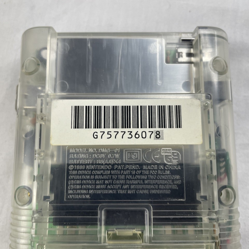 Nintendo Original GameBoy Clear Minty! Play it Loud W/ Case CIB RARE ...