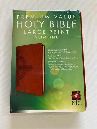 Large Print Bible Premium Value Slimline Bible-NLT-by Tyndale | eBay