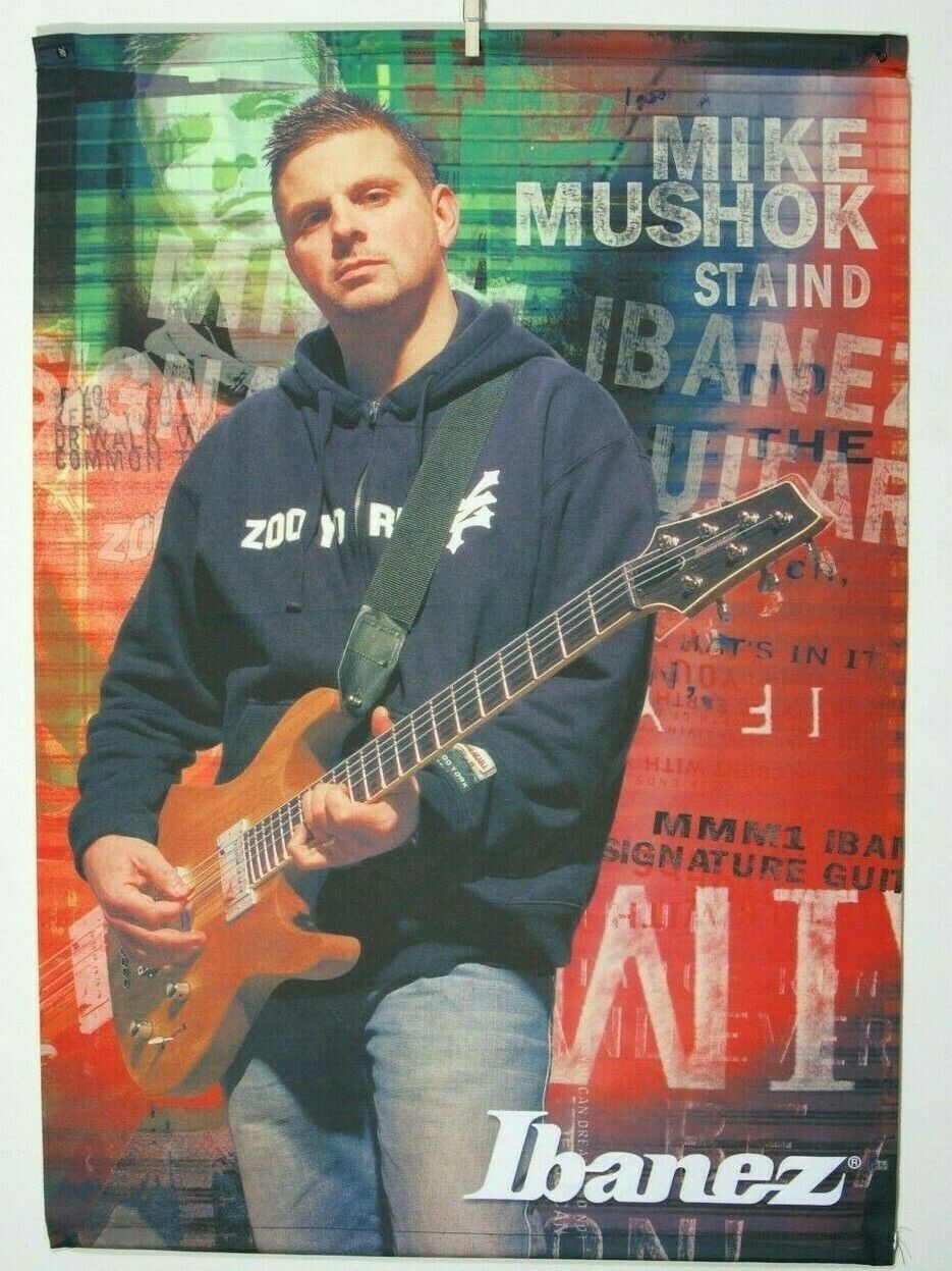 Mike Mushok Ibanez Advertisement Banner | eBay