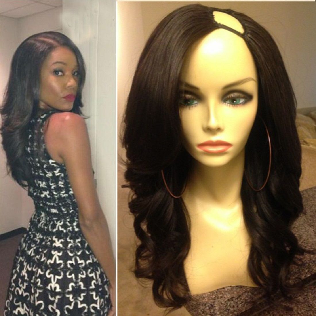 Virgin Peruvian Remy Hair U Part Human Hair Wig Wavy Glueless Left ...