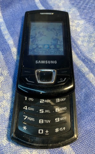 Samsung GT-E2550 Vintage GSM Mobile Slide Phone Black Orange Network | eBay