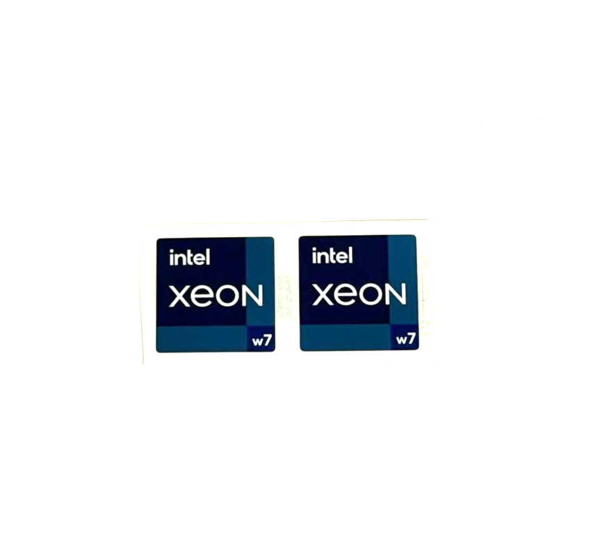 2 x Intel XEON w7 Desktop / Laptop Sticker Label Logo Decal 18mm x 18mm ...