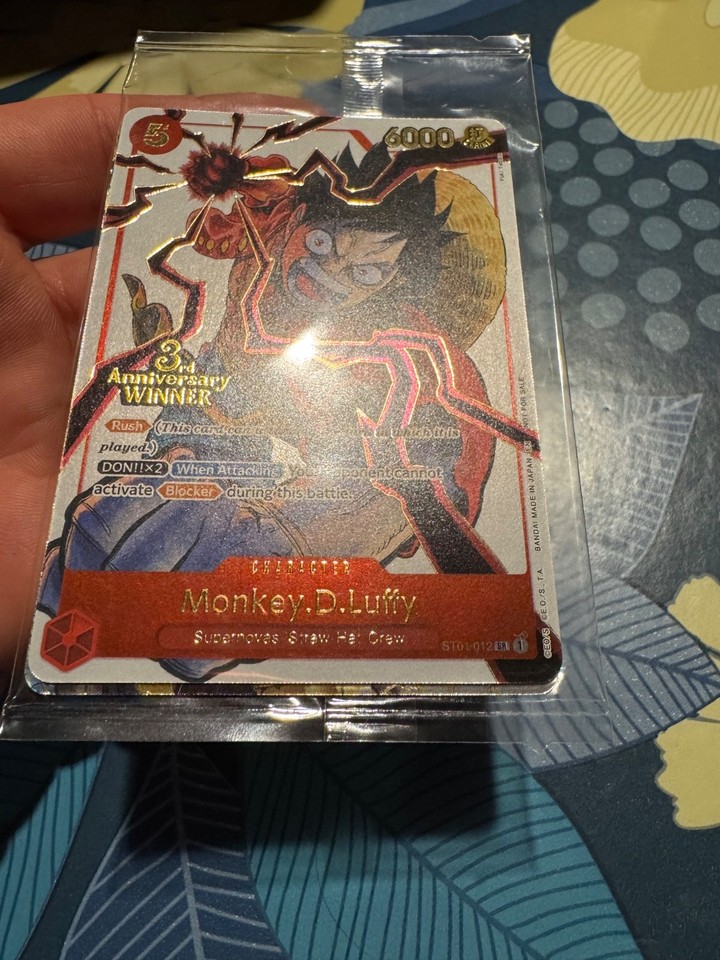 One Piece TCG 3rd Anniversary Winner Pack Complete ENG Monkey.D.Luffy ...