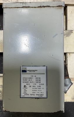 EGS HS5F3AS PRI VOLTS 240/480 SEC VOLTS 120/240 1PH 3.0KVA TRANSFORMER ...