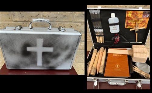 Unique Handmade 32pc Vampire Hunting Kit Stake Holy Water Briefcase ...