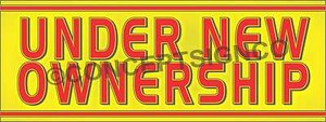 3'X8' UNDER NEW OWNERSHIP BANNER Outdoor Sign LARGE Business Owner ...
