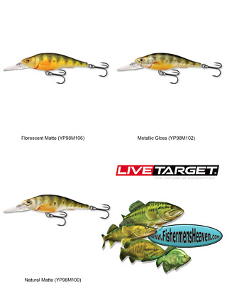 Live Target Yellow Perch Jerkbait / Crankbait (YP98M) MEDIUM - Choose 3 ...