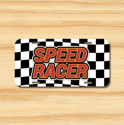 Speed Racer License Plate Vehicle Auto Tag Tuner Import Drift Racing ...