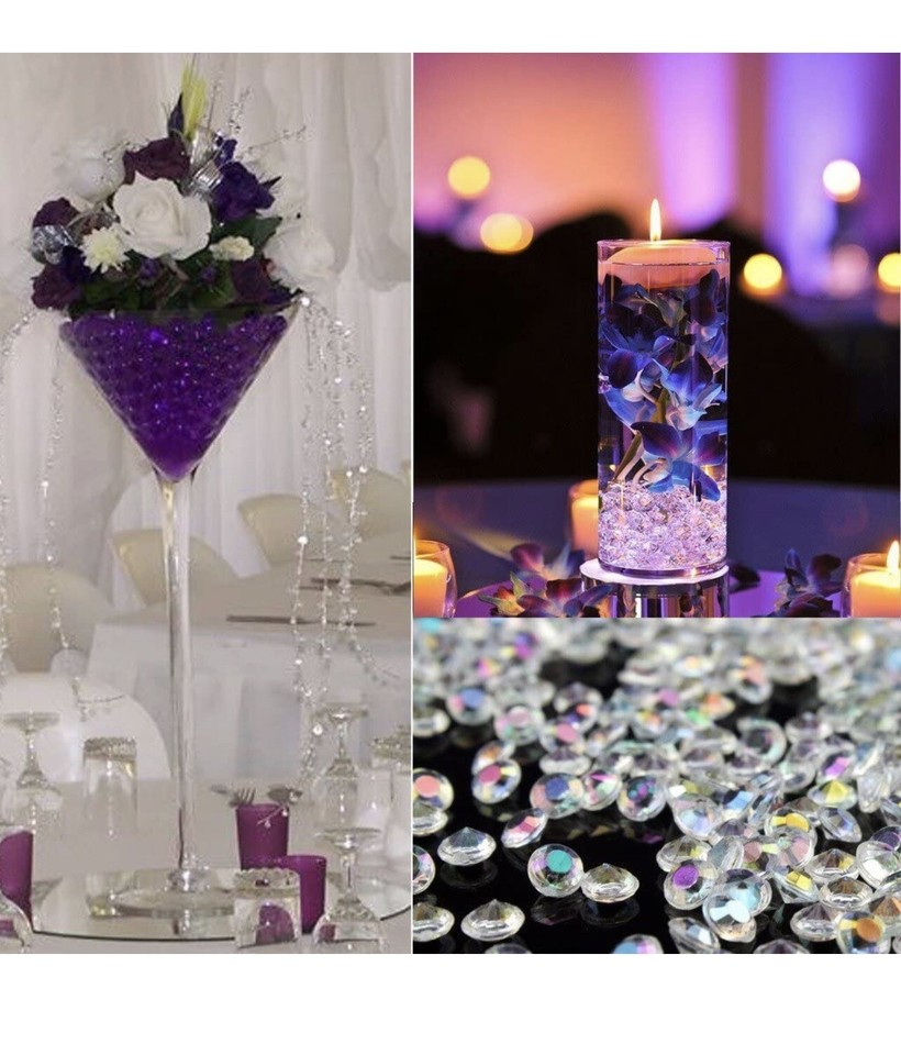 2000 Wedding Table Scatter Light Blue Crystals Acrylic Diamonds ...