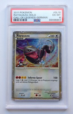 2011 Pokemon Ruf der Legenden # SL10 Shiny Rayquaza Holo PSA 6 EX ...