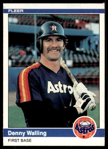 1984 Fleer Denny Walling Baseball Card Houston Astros #244 | eBay
