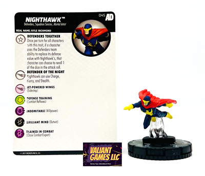 Marvel Heroclix Nighthawk #045 w/ Card Avengers Defenders Set | eBay