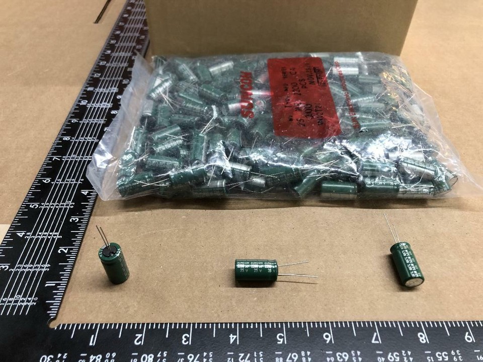 (25 pcs) 25ME2200CA SUNCON, 2200uF 25V 105*c Radial Electrolytic ...