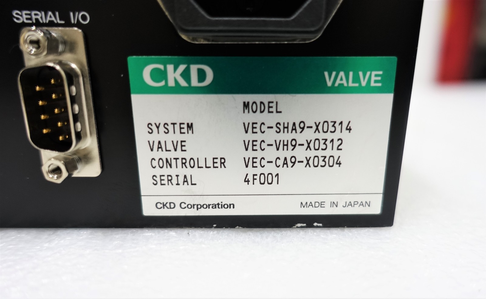 CKD PRESSURE CONTROLLER G VEC-SHA9-X0314 SYSTEM VEC-CA9-X0304, VEC-VH9 ...