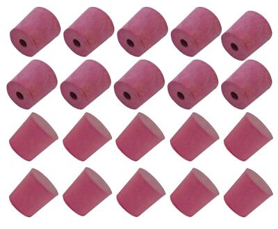 Rubber Bungs Mixed x 20 - Solid x 10, Bored x 10 Demijohn Stoppers ...