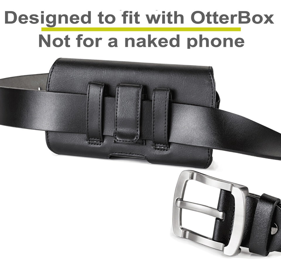 AGOZ Leather Magnetic Closure Case Pouch for Phone FITTED WITH Otterbox ...