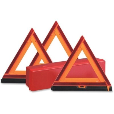 DEFLECTO EMERGENCY WARNING TRIANGLE 73071100/ORANGE/RED/BRAND NEW | eBay