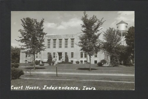 Independence Iowa IA c1939 RPPC Old Water Tower and Buchanan County ...
