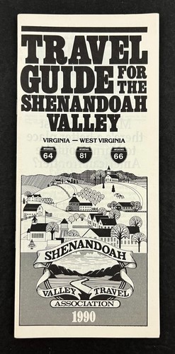 1990 Shenandoah Valley VA WV Travel Association Guide Ads Maps Vintage ...