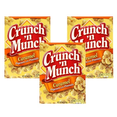 3 Pack Crunch 'n Munch Caramel Popcorn with Peanuts, 6 oz. Box | eBay