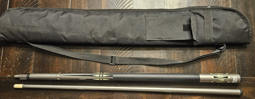 MINNESOTA FATS "THE HUSTLER" POOL CUE STICK - GRAPHITE (18 oz.) W/ CASE ...