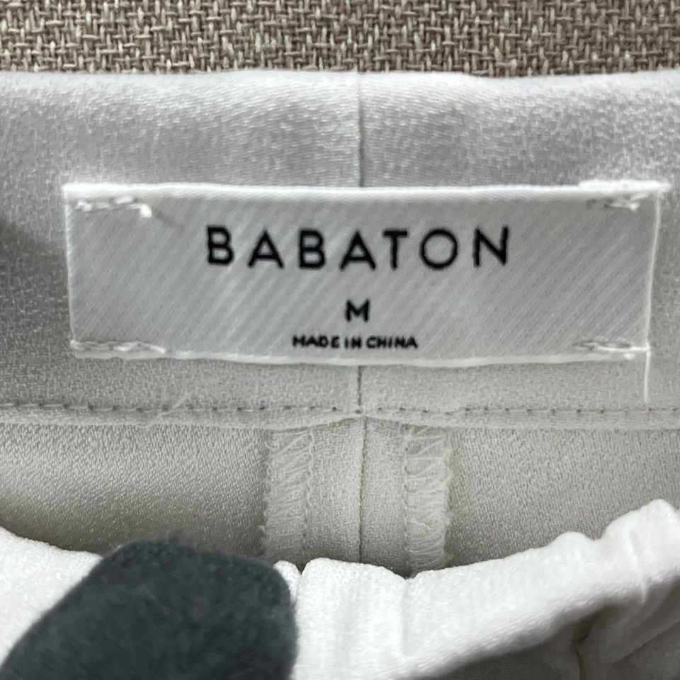 Babaton Joggers Size M Pants Ivory Pockets Elastic Waist D0204303 | eBay