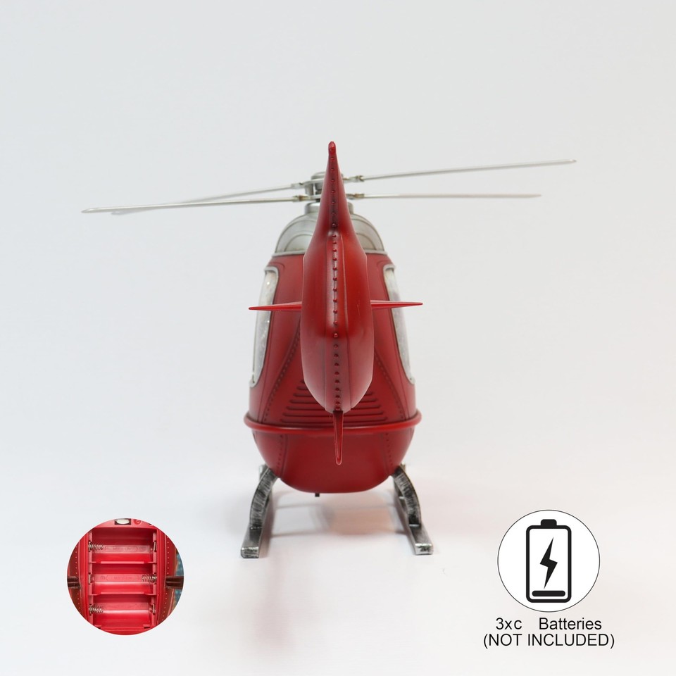 Animated Helicopter Snow Globe 8.7”H Light-Up Acrylic LED Christmas ...