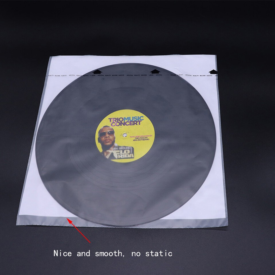 120Pcs Premium 12" Clear Plastic Vinyl Record Outer Sleeves Slimline LP ...