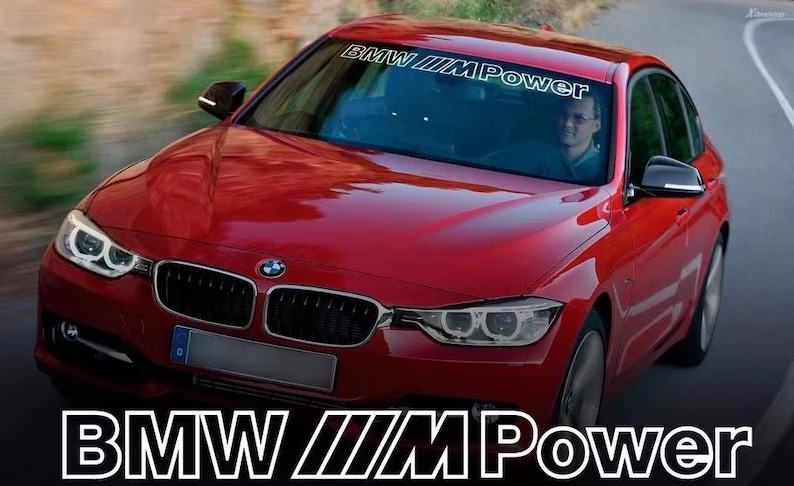 M Power BMW windshield banner Vinyl Decal Stickers For Euro car | eBay