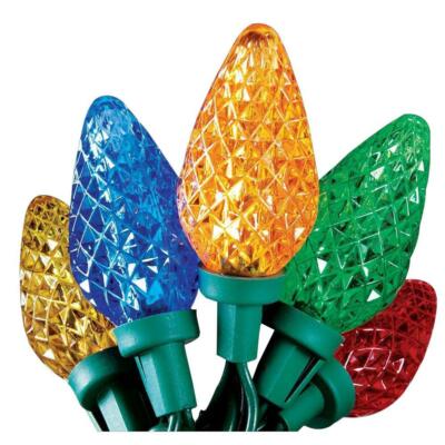 100 Home Accents Multi-Color Color-Changing C6 Faceted LED String ...