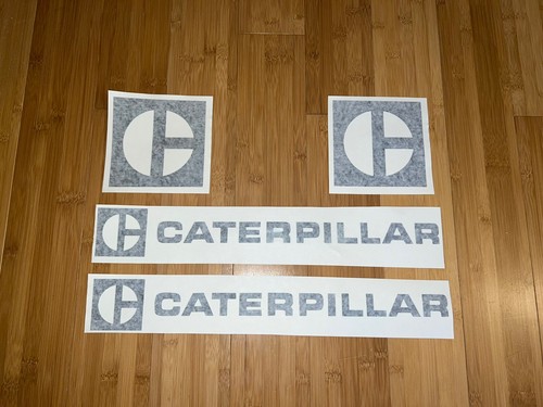 Vintage Caterpillar CAT (Kit 5” & 18”) LOGO Sticker Matte Black ...