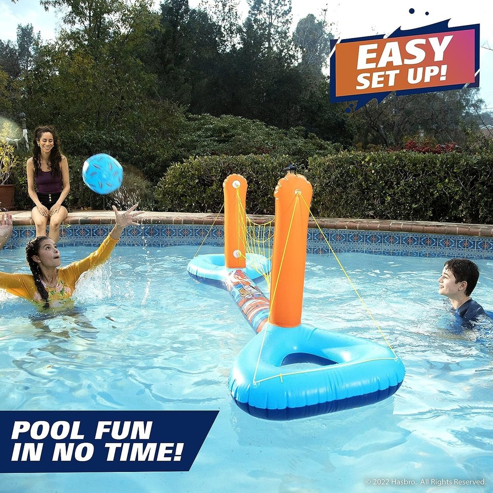 Nerf Super Soaker Pool Volleyball Set Inflatable Pool Float with Net ...