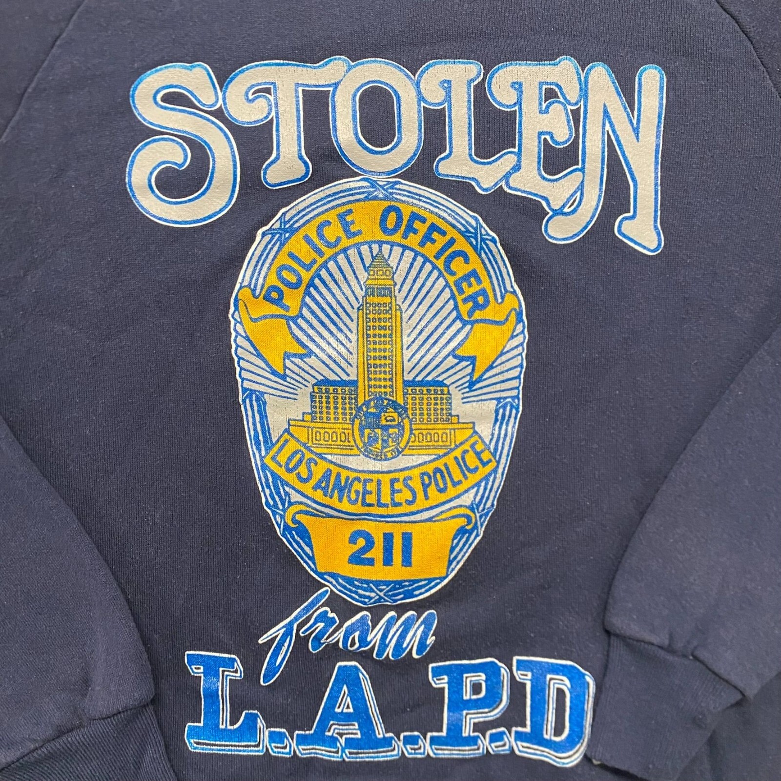 Vintage 1980s LAPD Los Angeles Police Dept. Cops Navy Blue Crewneck ...