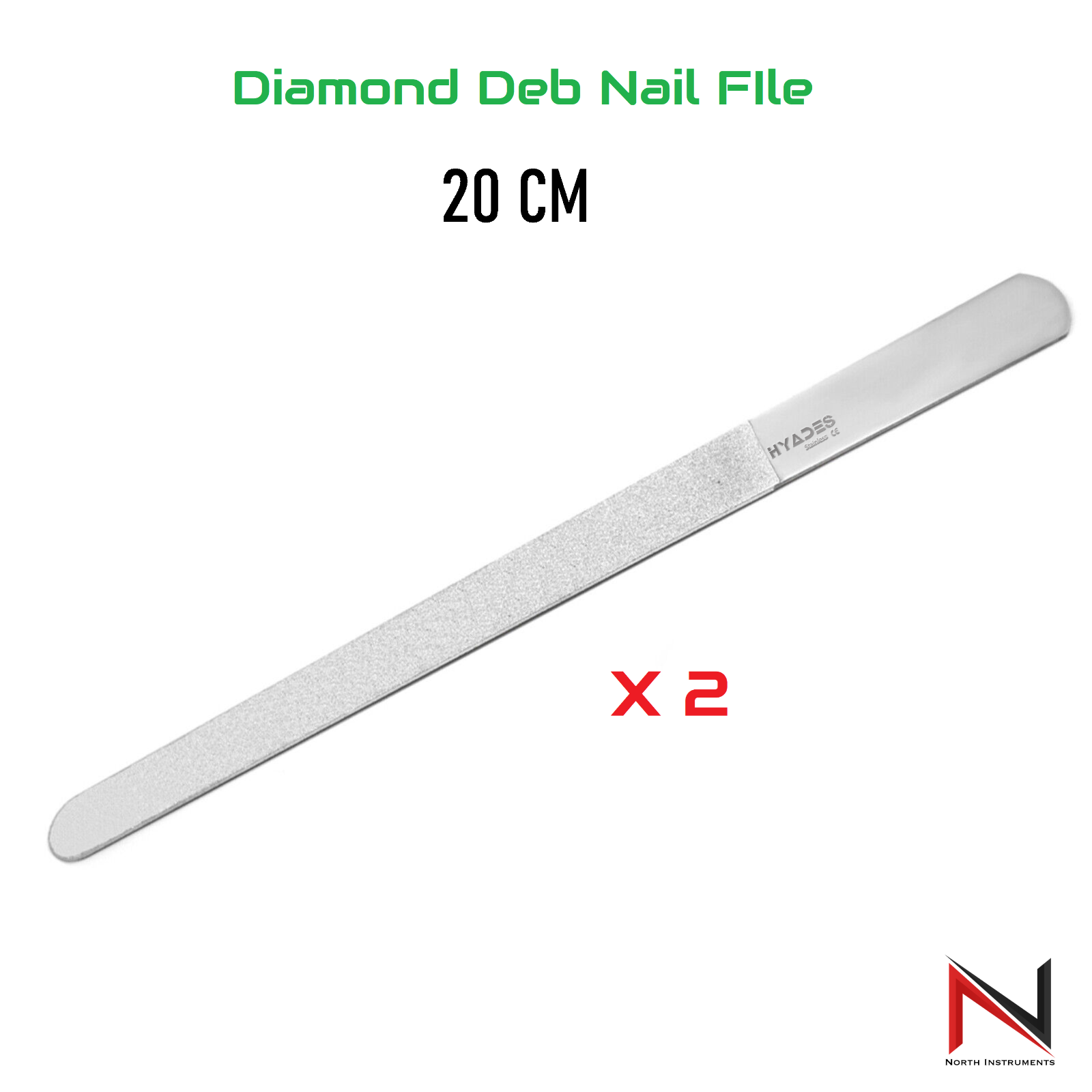 2 Diamond Deb Nail File Double Side Podiatry Manicure Pedicure ...