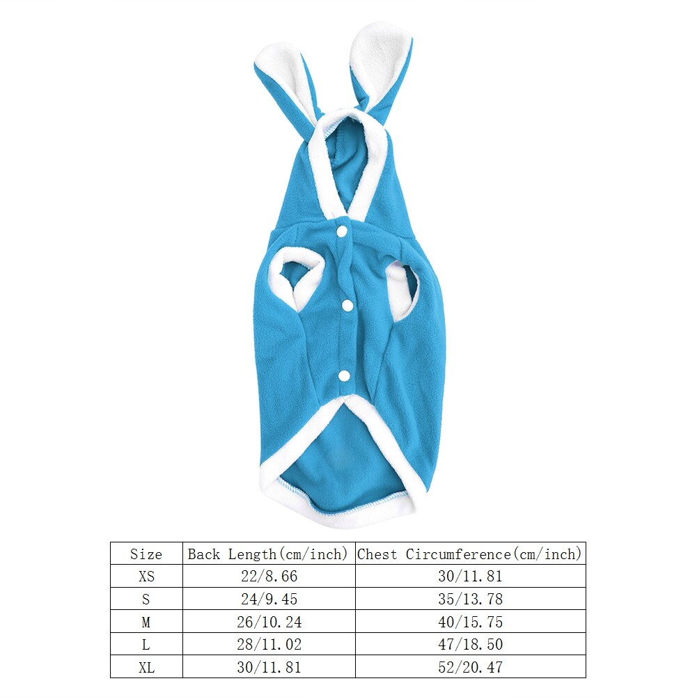 Warm Cute Rabbit Cloth Pet Winter Autumn Warm Hoodie Costumes Clothes ...