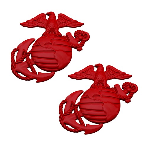 2Pcs Red Eagle Earth Logo Car Truck Body L&R Fender Door Emblem ...