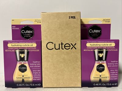 2-Pack ~Cutex Hydrating Cuticle Oil Conditions Nails & Cuticles 13.6ml ...
