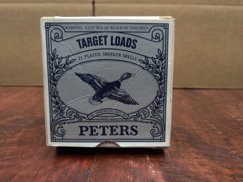 PETERS LIGHT TARGET LOAD Plastic Shotgun Shells, Empty Cardboard Box 12 ...