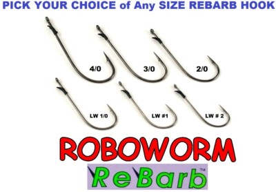 Roboworm Rebarb Hooks by Gamakatsu 6 per Pack FREE SHIPPING ( GM ) | eBay