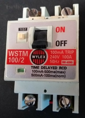 Wylex WSTM 100/2 Time Delayed RCD 100A 100mA . ! All Live Tested ...