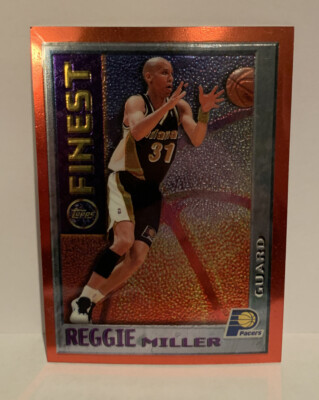 REGGIE MILLER 1995 TOPPS FINEST ORANGE BORDERED REFRACTOR INDIANA ...