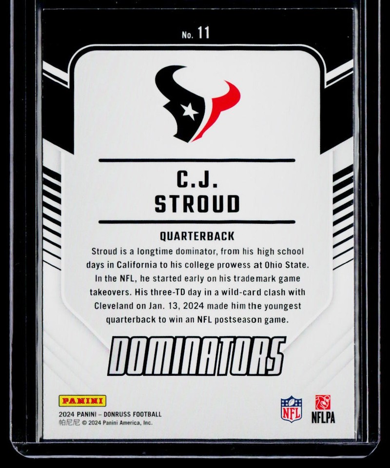 C.J. Stroud 2024 Donruss Dominators #11 Houston Texans | eBay