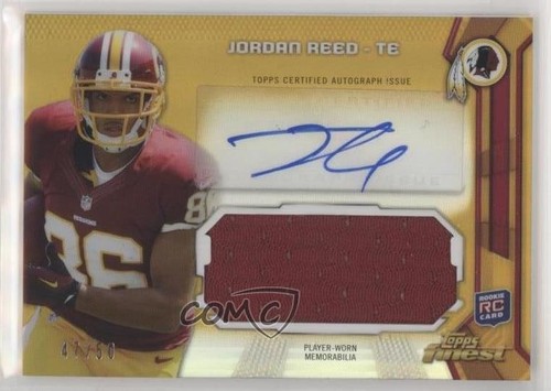2013 Topps Finest Jumbo Relic Gold Refractor /50 Jordan Reed Rookie ...