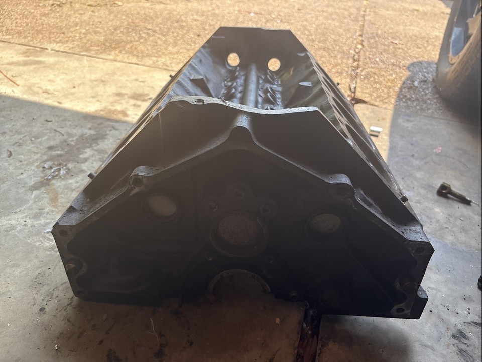 SBC 350 V8 ENGINE MOTOR BLOCK 3970010 4 BOLT MAIN MJ21800 MADE IN ...