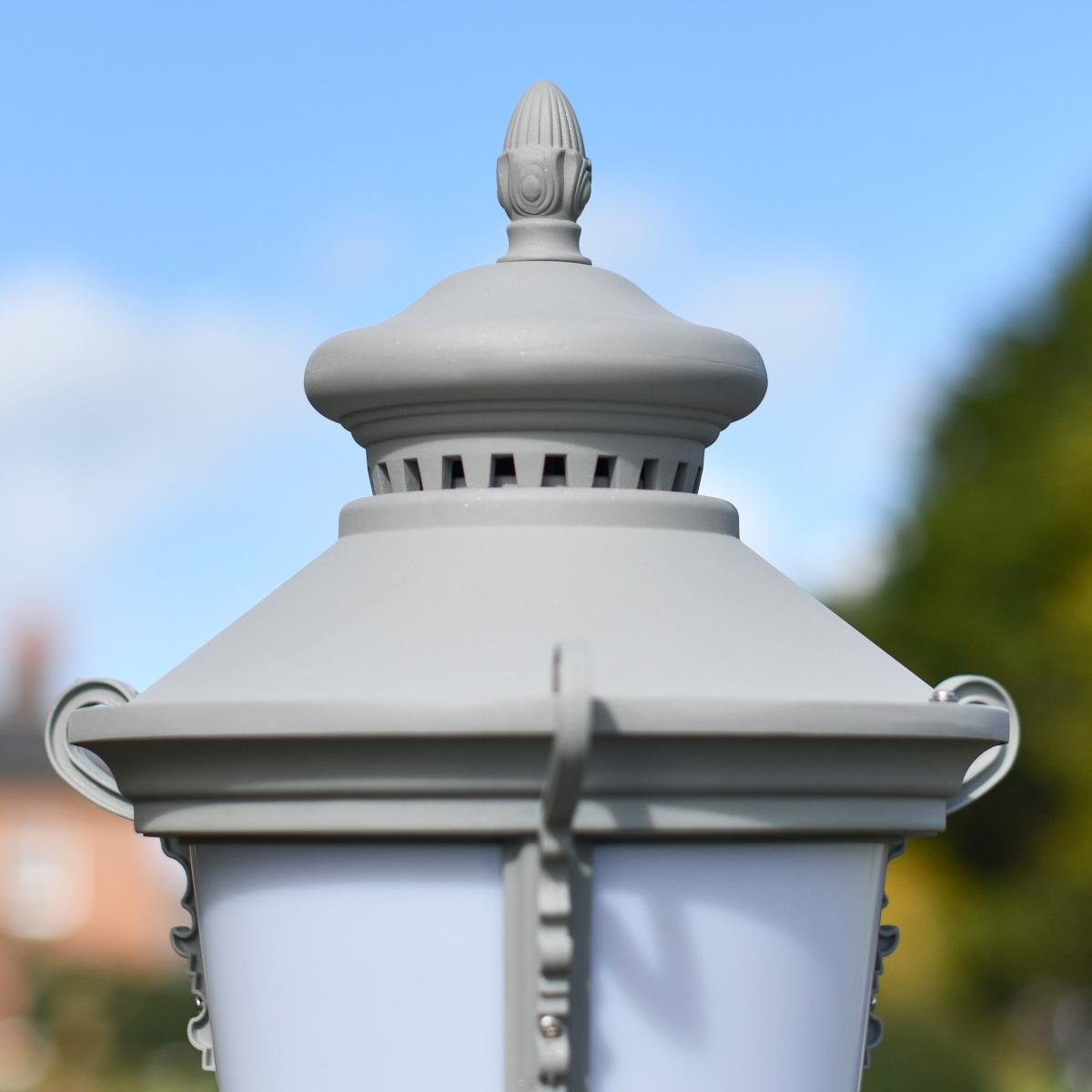 Stunning 2.6m Cast Aluminium Lamp Post Set in Antique Grey | eBay UK