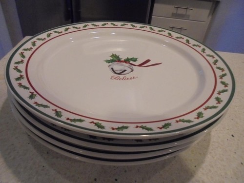 4 Hallmark TM Warner Bros. The Polar Express Believe dinner plates near ...