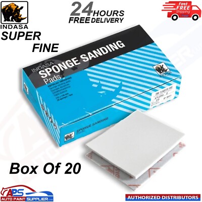 INDASA RHYNO SPONGE WET & DRY HAND SANDING PADS SUPER FINE QTY 20 ...
