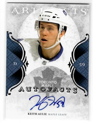 Keith Aulie 2011/12 UD Artifacts Autofacts Autograph Card A-KA Maple ...